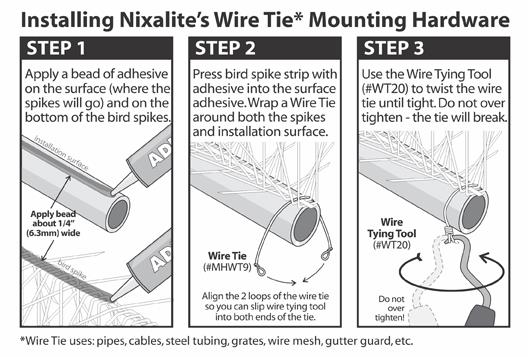 Bird Spike Mounting Hardware | Nixalite