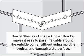 Stainless Outside Corner Bracket | Nixalite